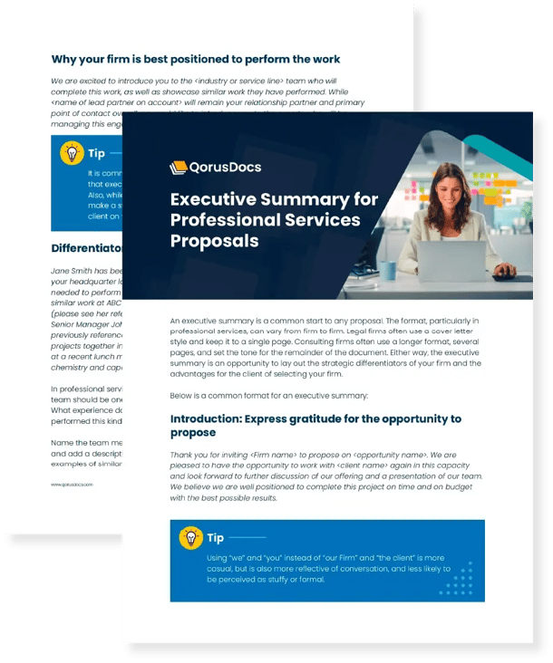 Professional Services Exec Summary Template